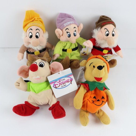 Disney | Toys | Lot Of 5 Vintage Disney Bean Bag Plush Winnie The Pooh ...